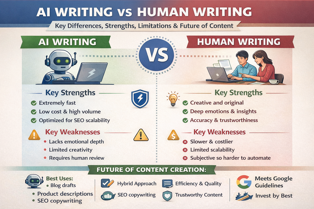AI vs Human Writing: Differences, Strengths & Future